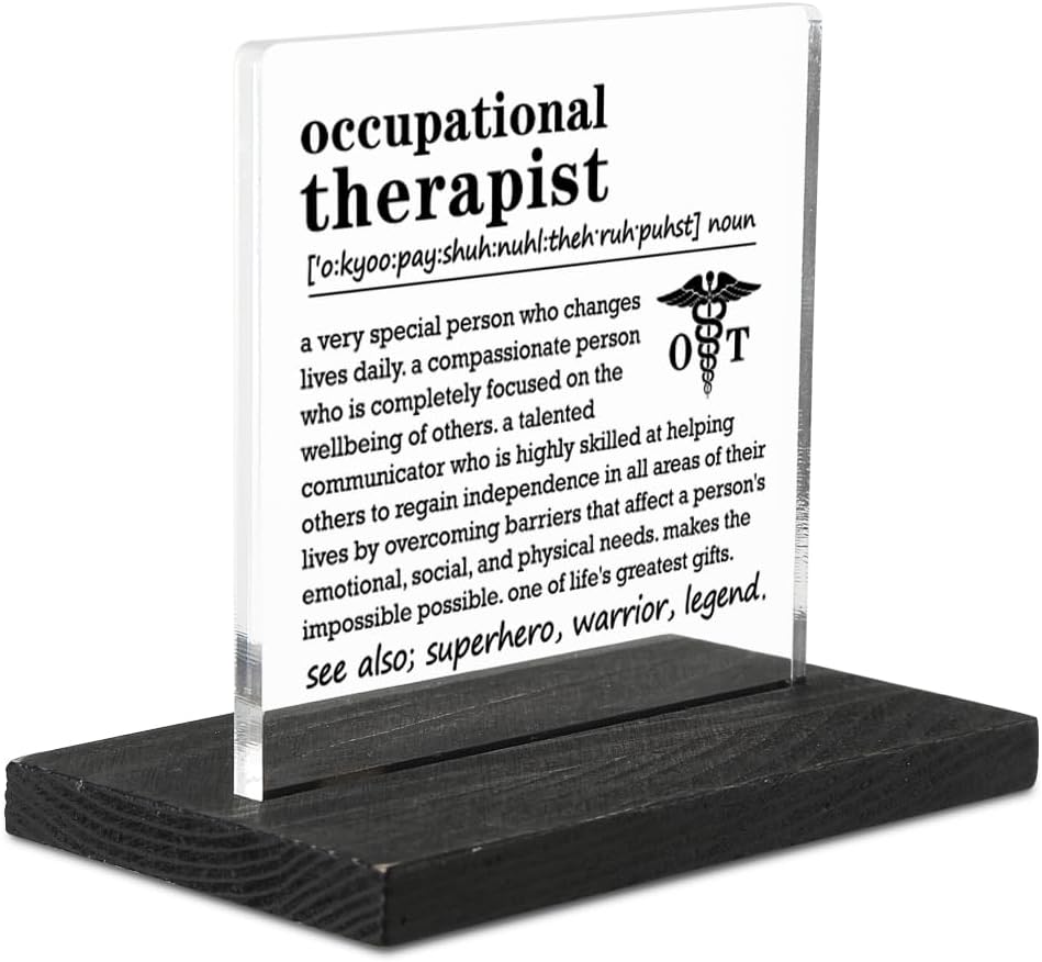 Amazon.com: Therapist Gifts Clear Desk Decorative Sign Occupational ...