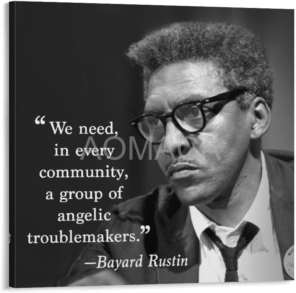 Póster de líderes afroamericanos de Bayard Rustin, póster con cita (10 ...