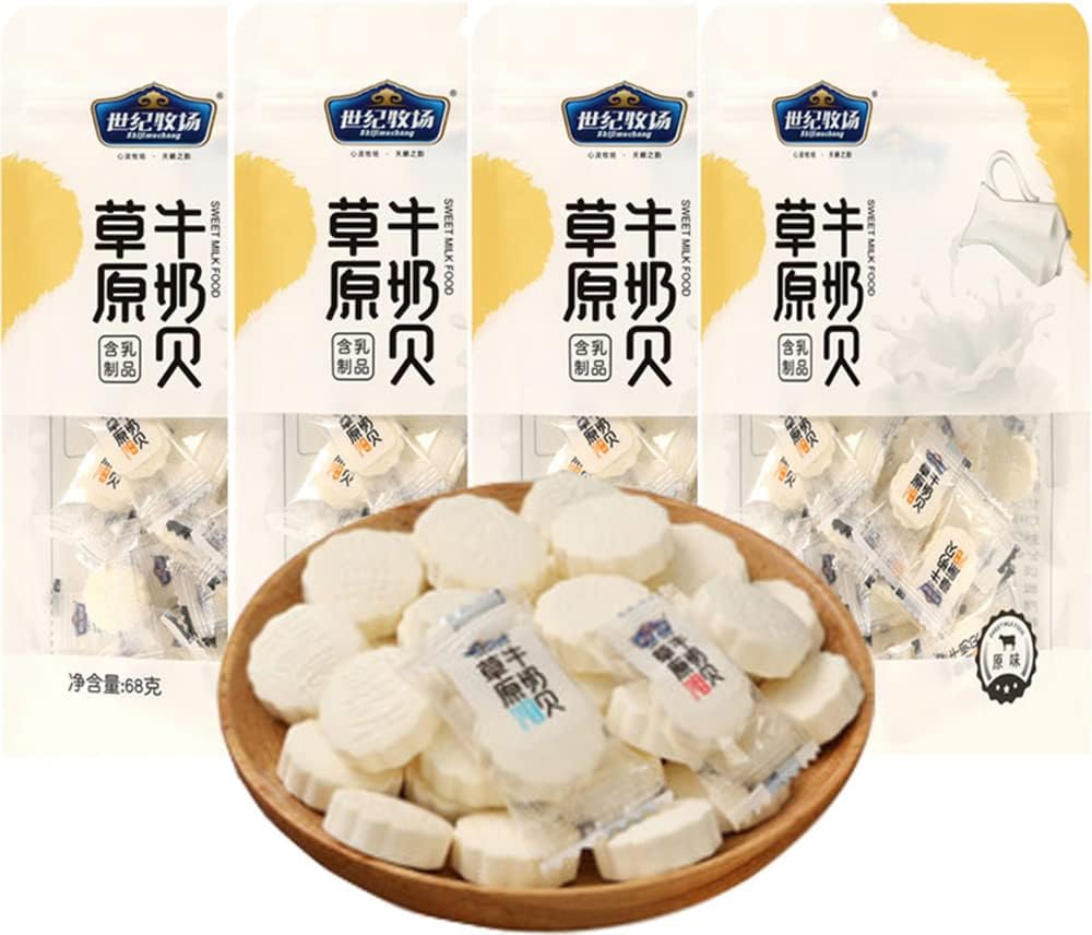 Amazon.com : Milk Flakes 9.59 oz （68g*4bag）Original flavor Milk tablets ...