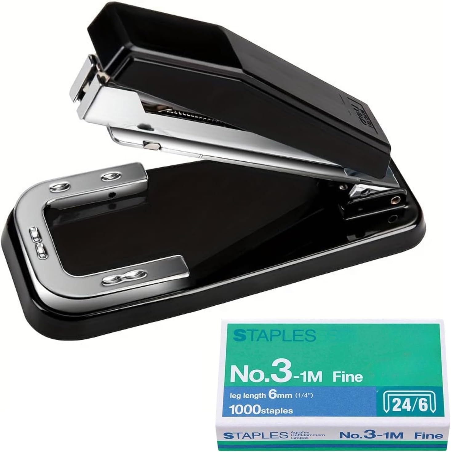 KICKZU 360° Degree Rotating Stapler & 1000 Pcs Staples Head Desktop ...