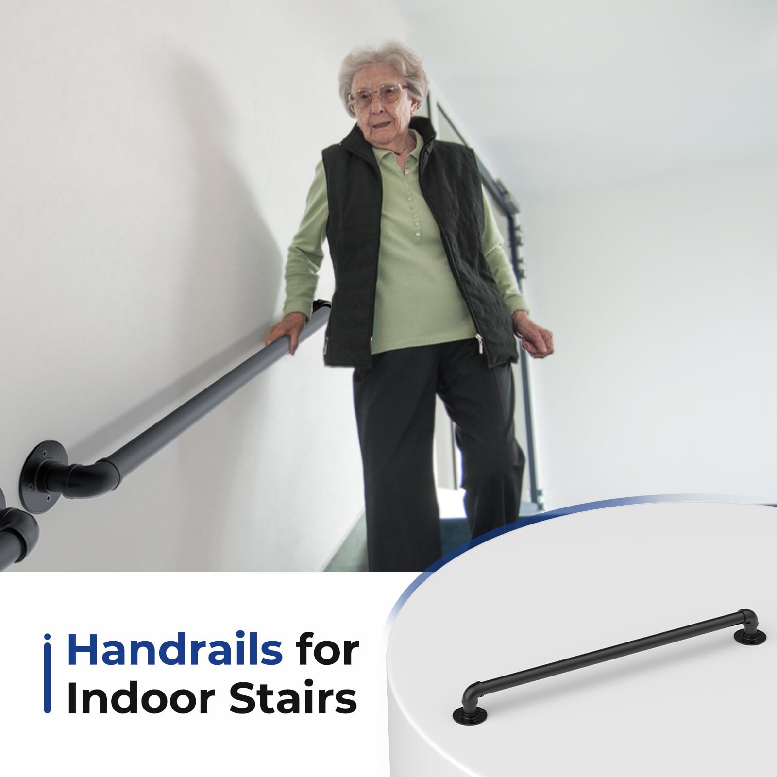 Snapklik.com : 3ft Stair Railing Indoor, Handrails For Indoor Stairs ...