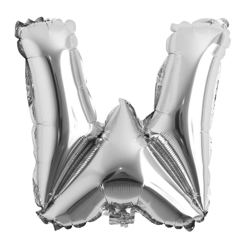 Amazon.com: 16" inch Single Silver Alphabet Letter number Balloons ...