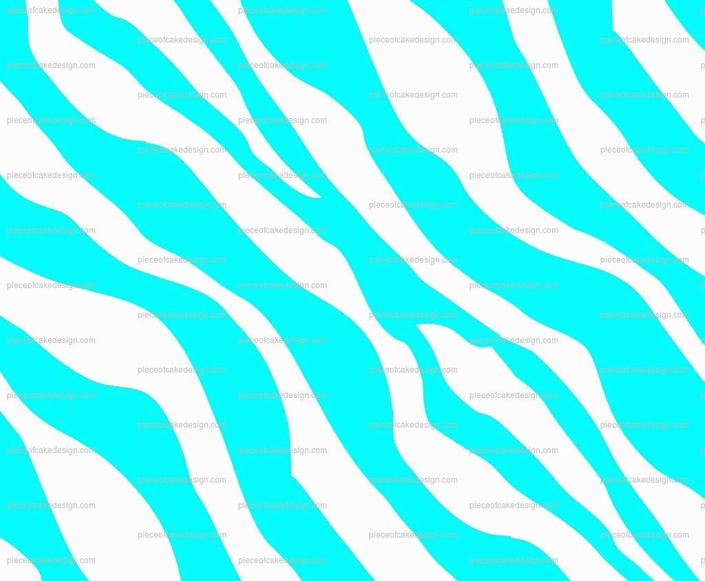 Amazon.com: 1/4 ~ Neon Blue Zebra Print Birthday ~ Edible Cake/Cupcake ...