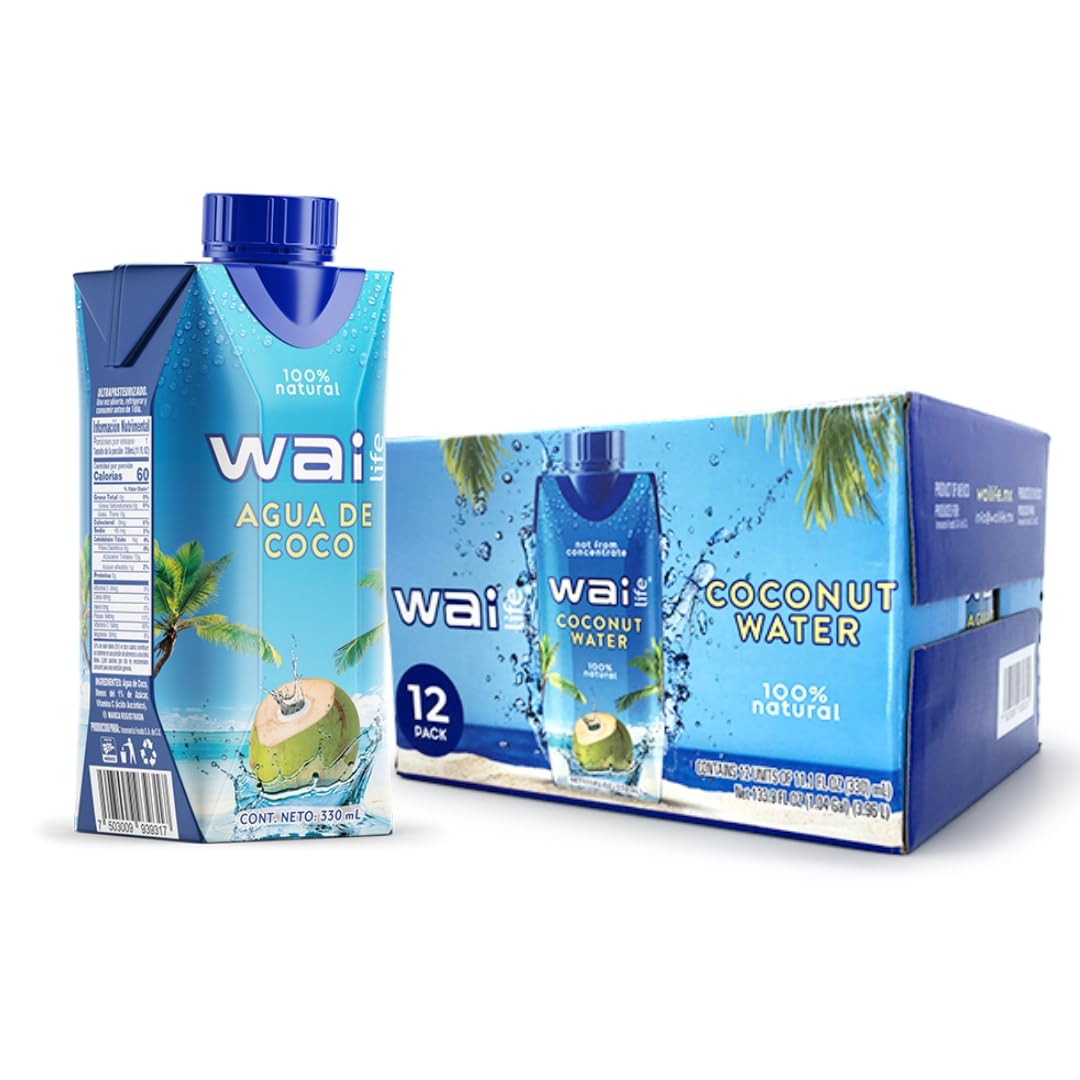 Agua de Coco Wai Life (330 ml 11.1 fl/oz) caja con 12 botellas. Mexicana : Amazon.com.mx ...