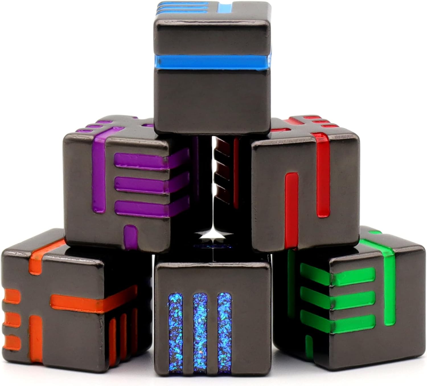 Amazon.com: D6 Metal Dice Set, HNCCESG 6 Sided Dice 6 Pieces Solid ...