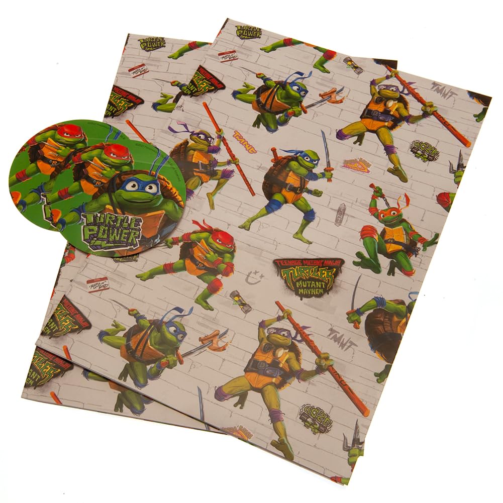 Amazon.com: Danilo Teenage Mutant Ninja Turtles Gift Wrap, 2 Sheets 2 ...