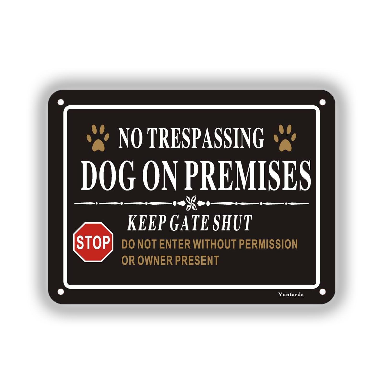 Beware of Dog Sign, Yuntarda Dog on Premises Close the Gate Yard Sign ...