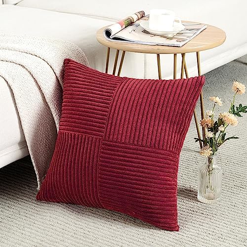 Amazon.com: Fancy Homi Burgundy Red Decorative Throw Pillow Covers ...
