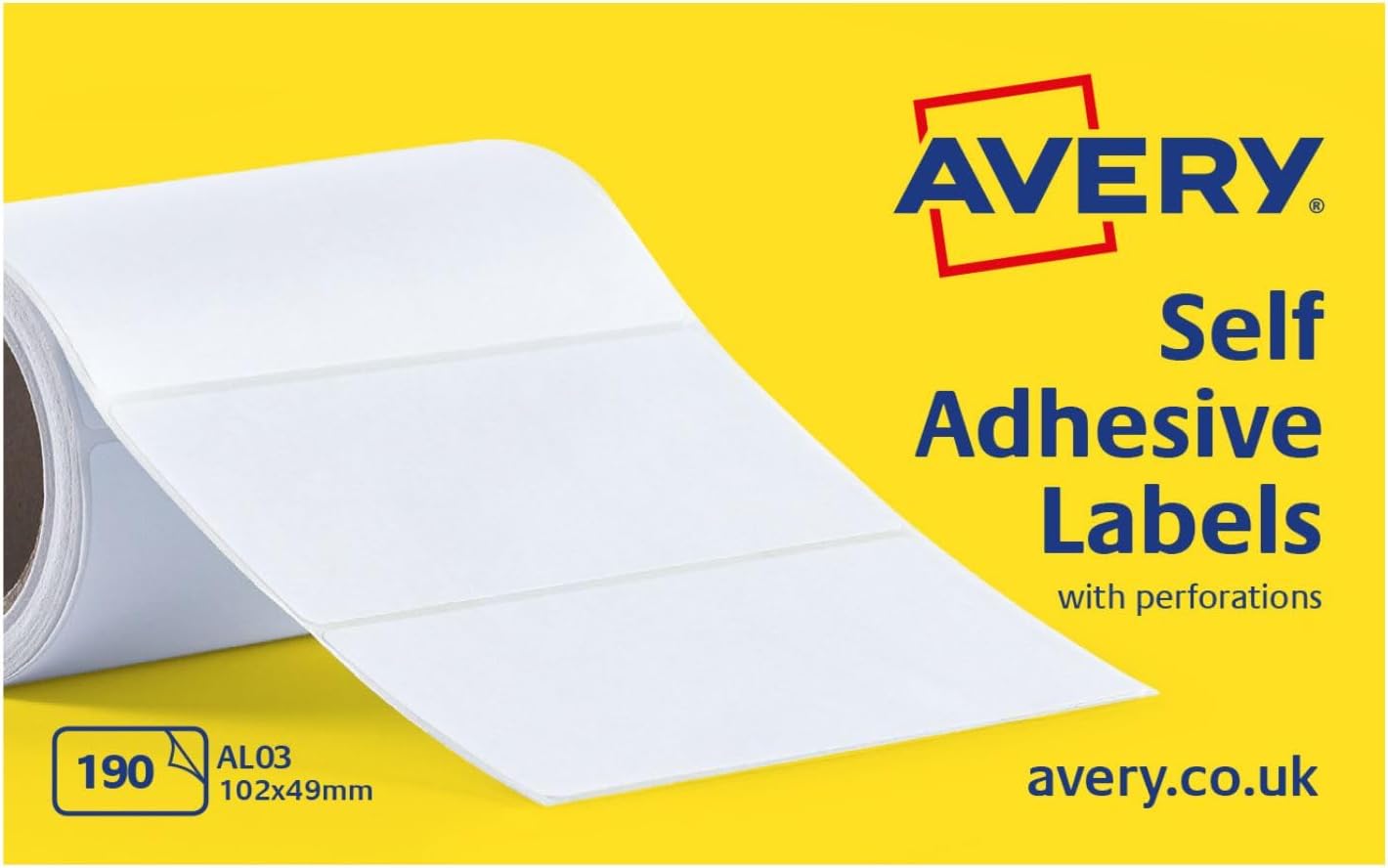 Avery Multipurpose Roll Labels, 102 x 49 mm, Blank White Stickers, 190 ...