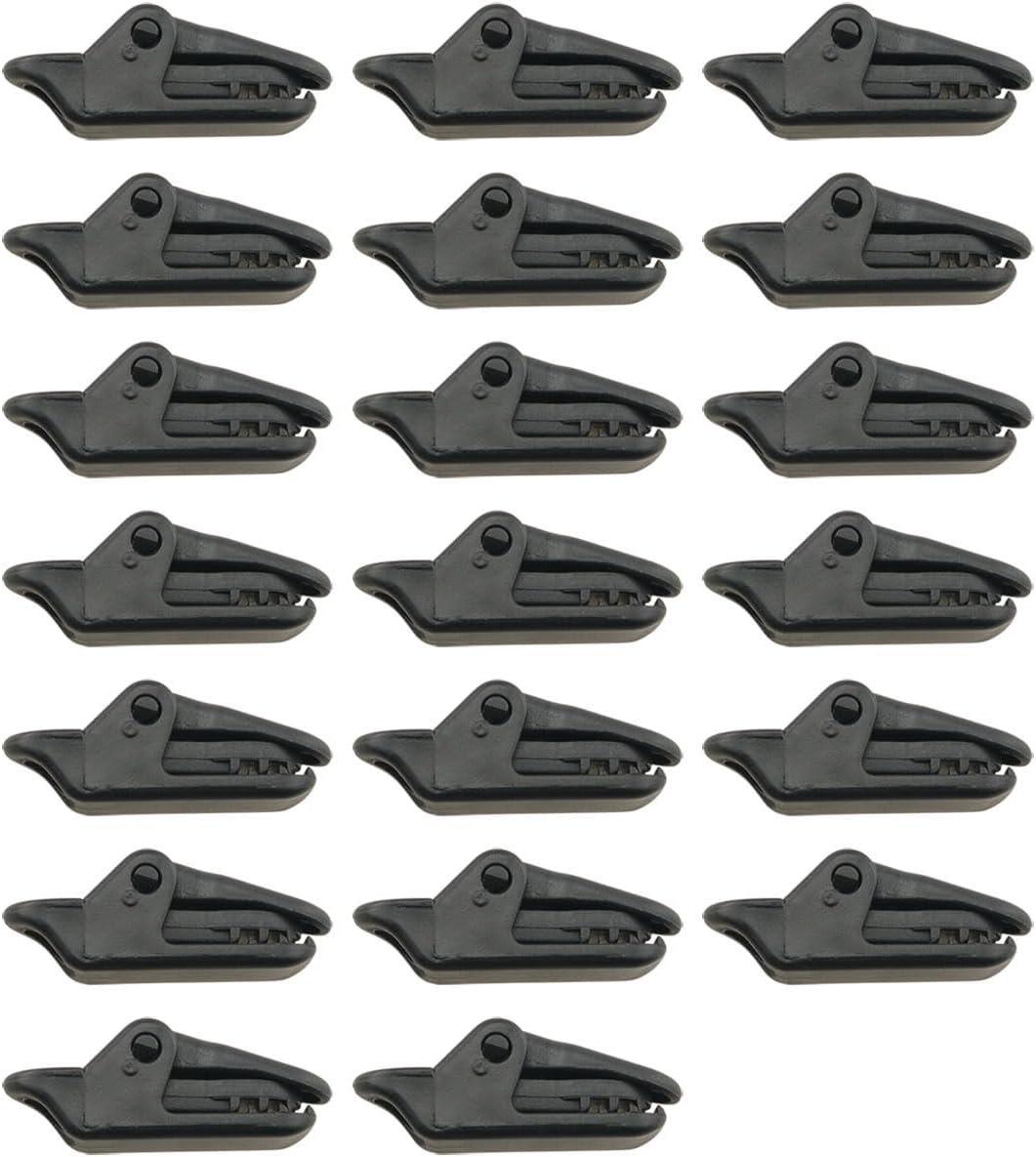 Ruiwaer 20PCS Black Heavy Duty Windproof Awning Poles Clamp Grip Tent ...