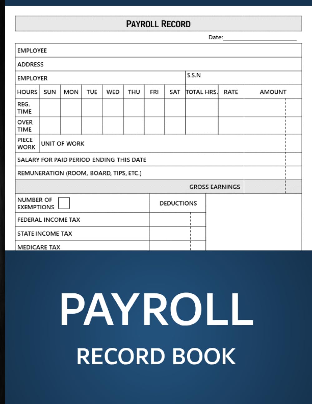 Amazon.com: Payroll Record Book: Simple Employee Payroll Record Book ...