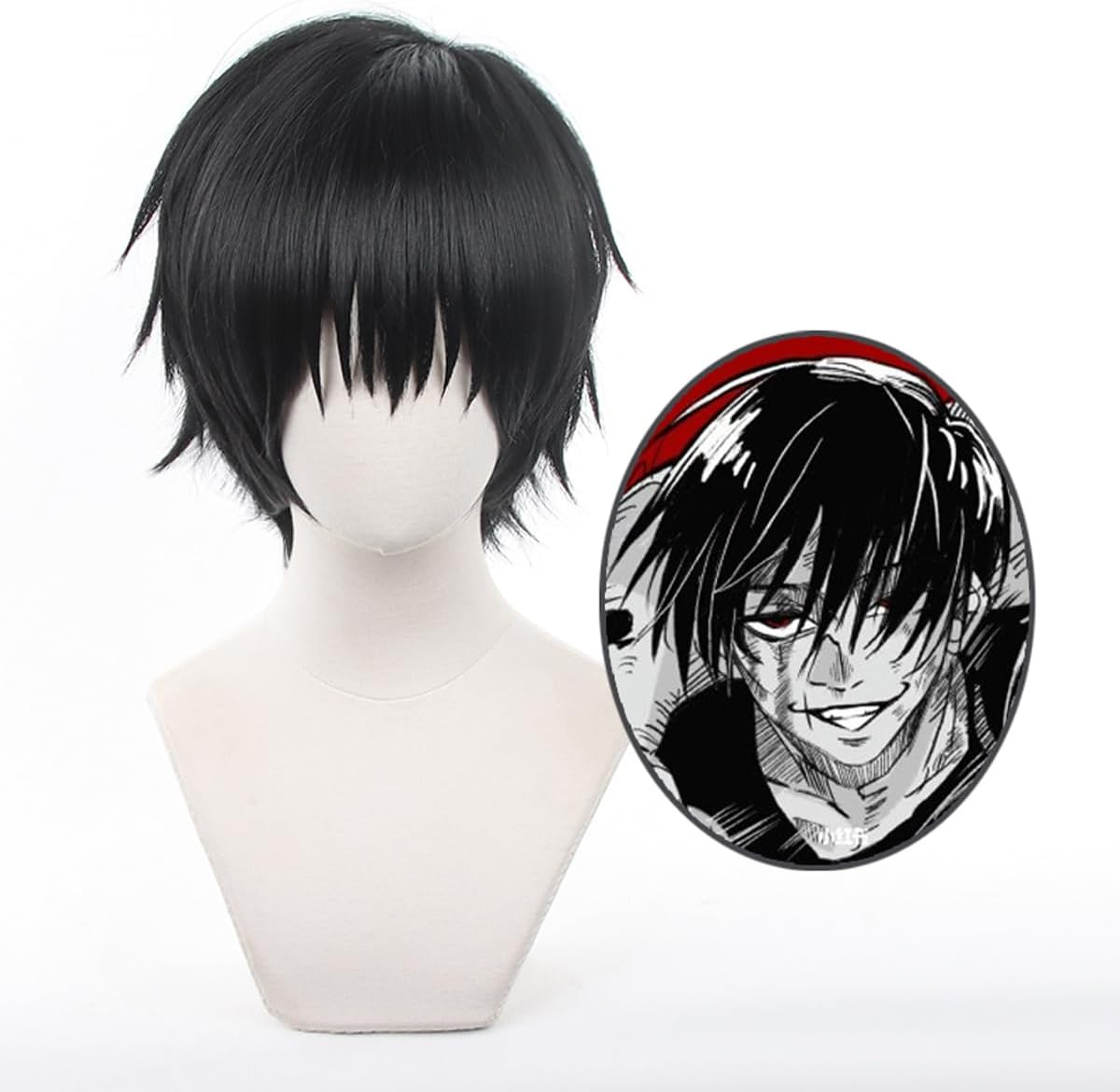 Amazon.com: Toji Fushiguro Wig Jujutsu Kaisen Cosplay Black Short Hair ...