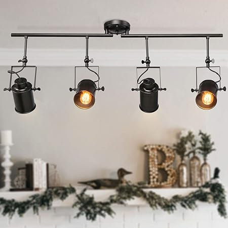 Amazon.com: LNC Adjustable Track Lighting Fixture, Farmhouse 3 Heads ...