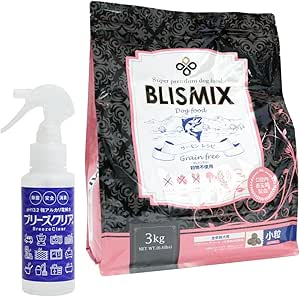 Amazon.co.jp: ブリスミックス (blismix) ドッグフード グレインフリーサーモン小粒3kg ＋ブリーズクリア ph13.2強アルカリ電解水100ml 犬 全年齢 : ペット用品
