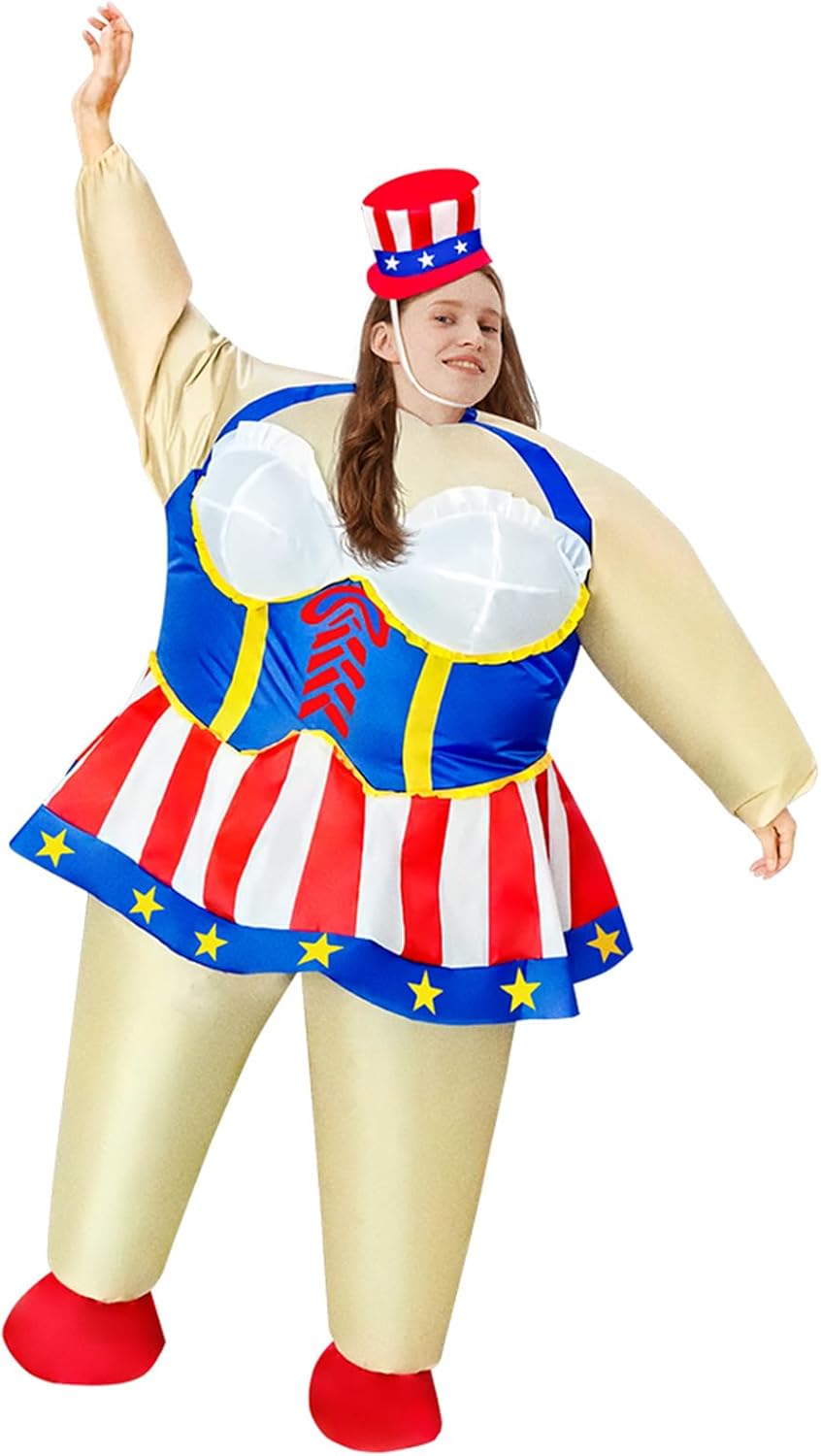 Amazon.com: Arokibui Inflatable Independence Day Costume Blow up ...
