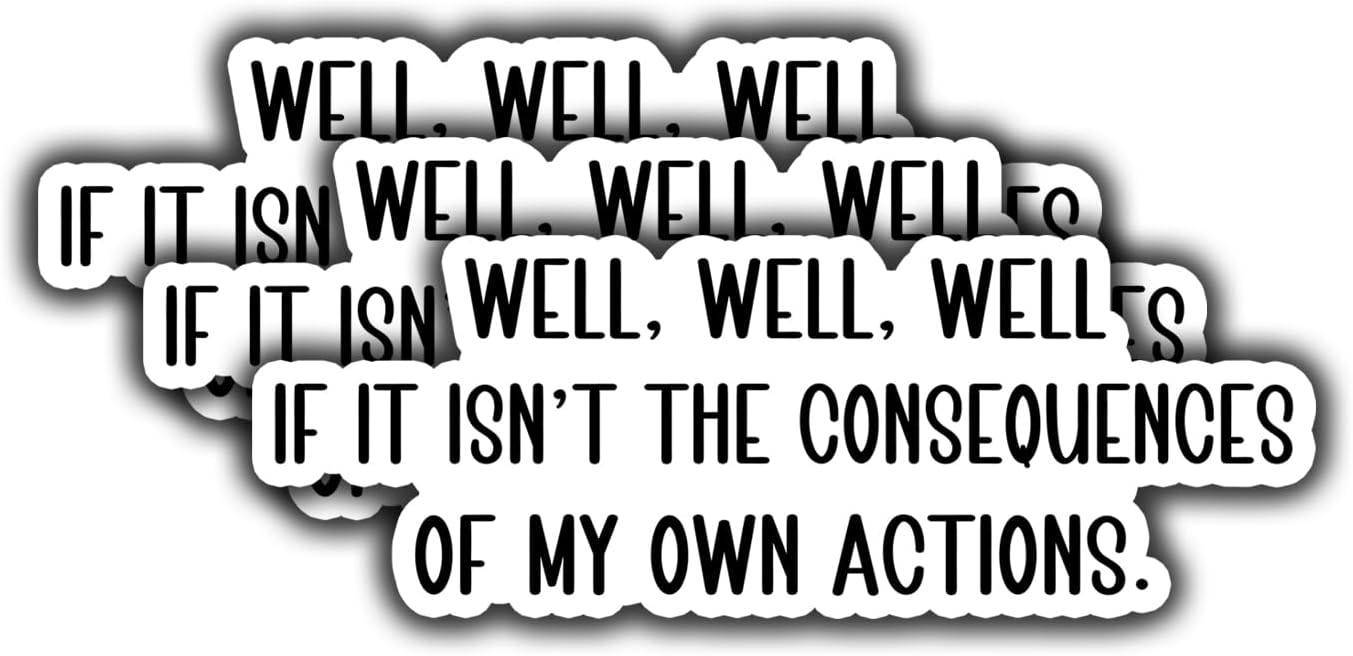 Amazon.com: (3pcs) Well If Isn't The Consequences of My Own Actions ...