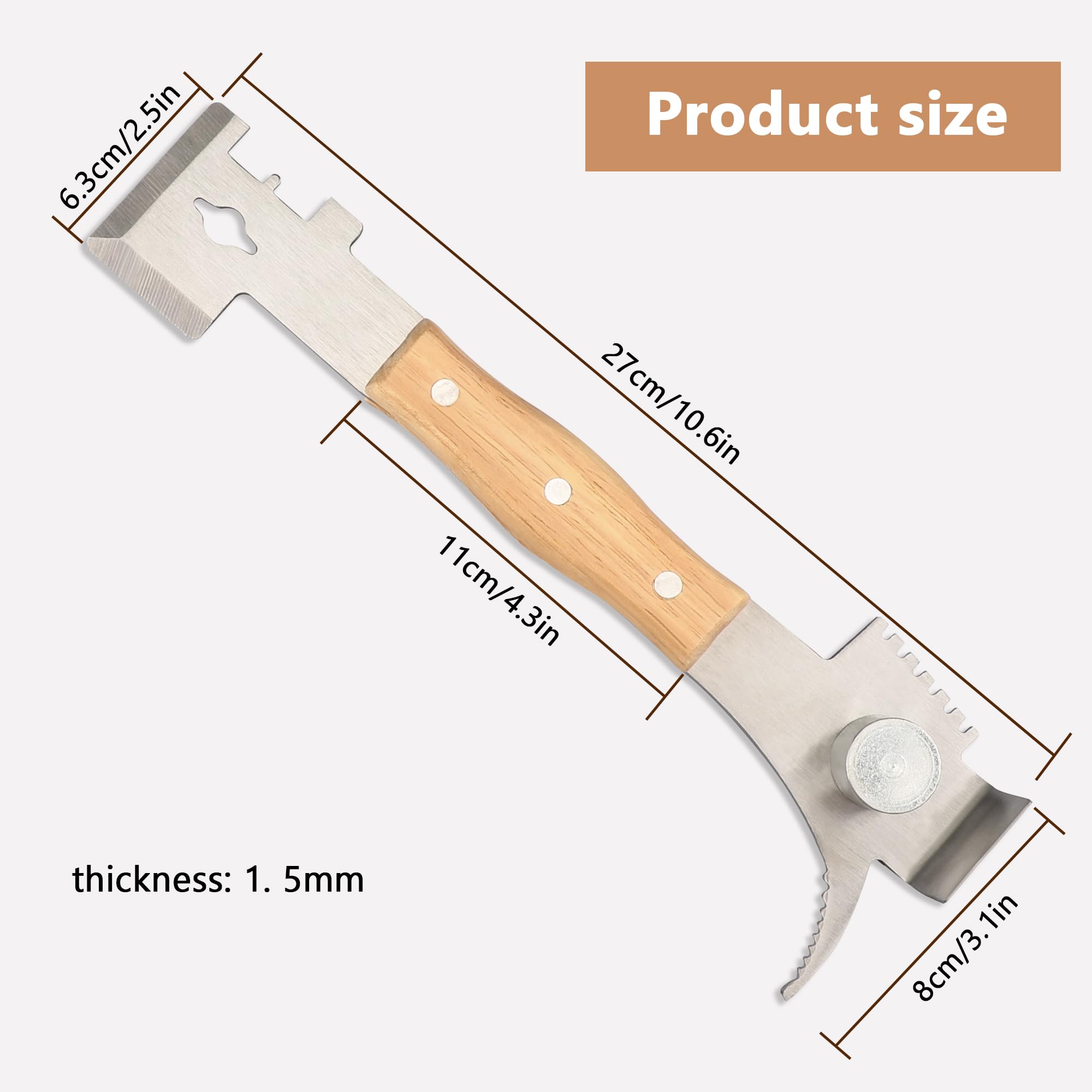 Snapklik.com : Evenpop 7 In 1 Multifunction Steel Hive Tools