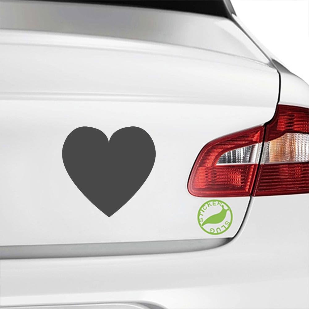 Amazon.com: Heart Decal Sticker (charcoal, 11 inch) Charcoal : Automotive