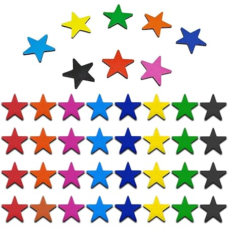 Rebanky 40Pcs Fridge Magnets Colourful Magnetic Stars Cute Magnets for ...