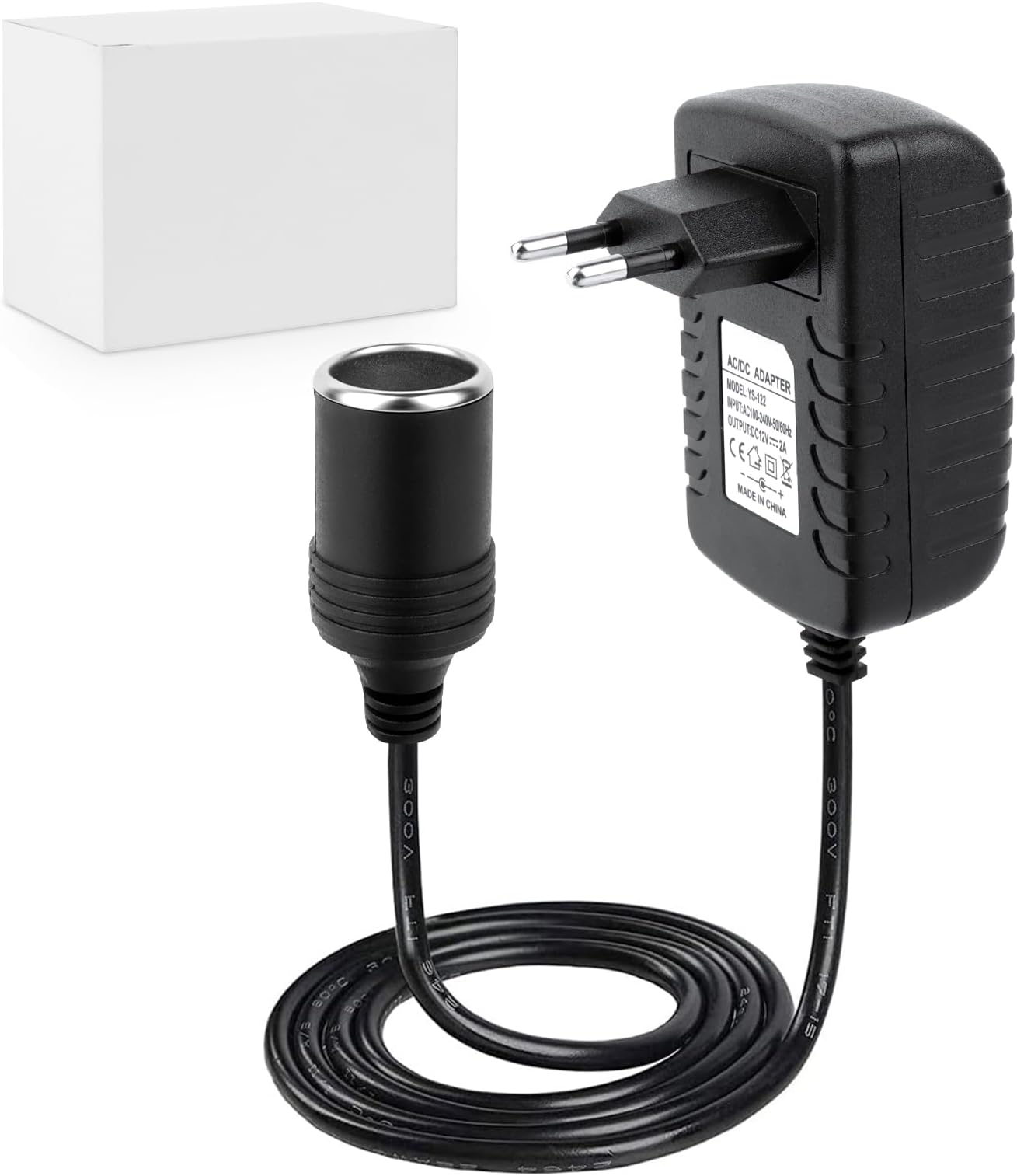 Adaptateur Allume Cigare Prise Secteur, 12V 2A Convertisseur Allume ...