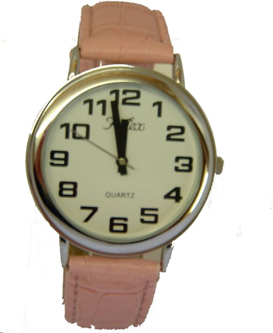 Reflex Jumbo Pink Crocodile Effect Strap Watch : Amazon.co.uk: Fashion