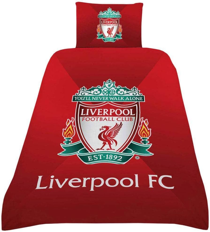 Liverpool FC Gradient Single Duvet Set LFC Official : Amazon.co.uk ...