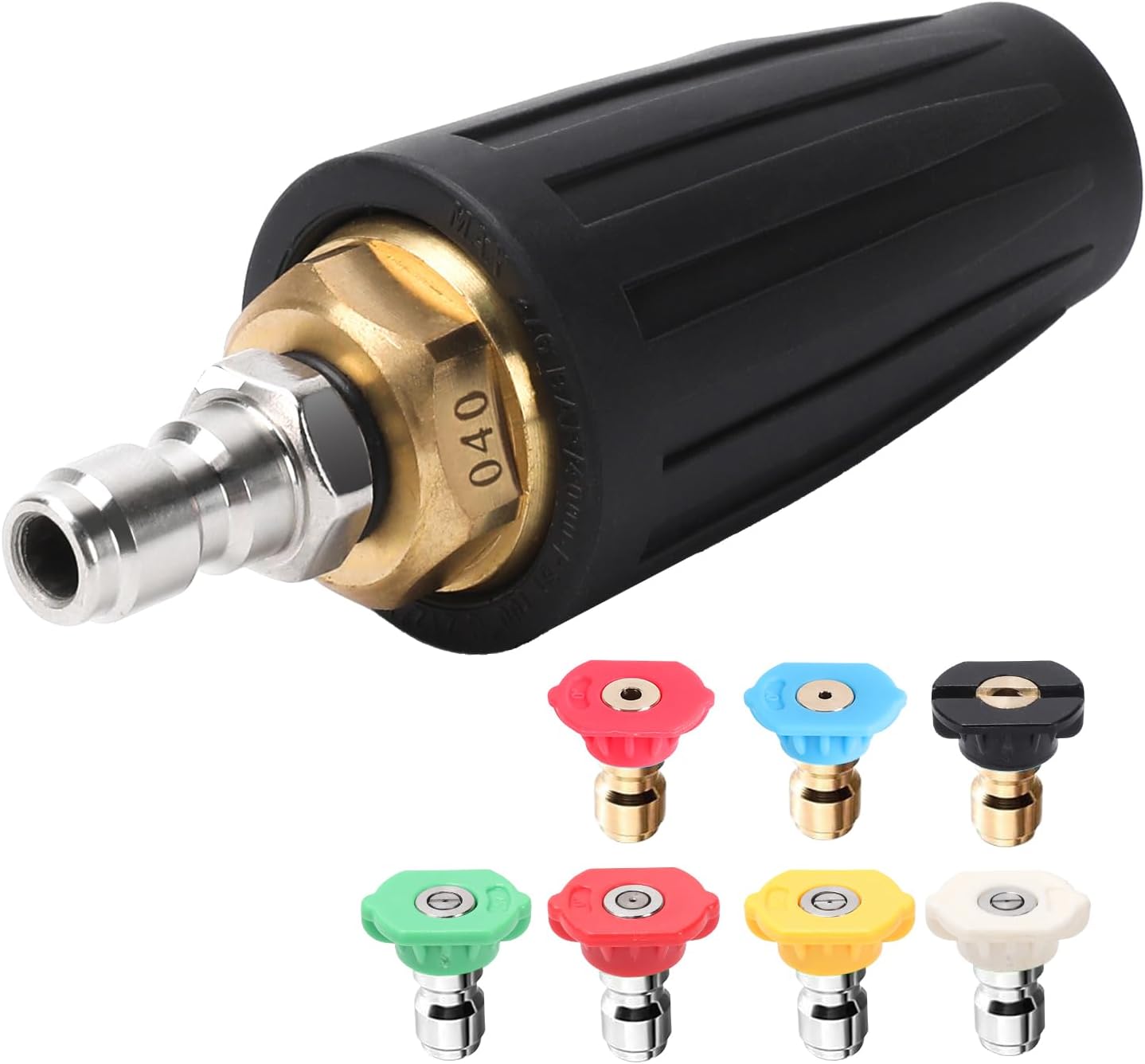 Amazon.com : Pressure Washer Turbo Nozzle Tips Kit, 4000 PSI 4.0 GPM ...