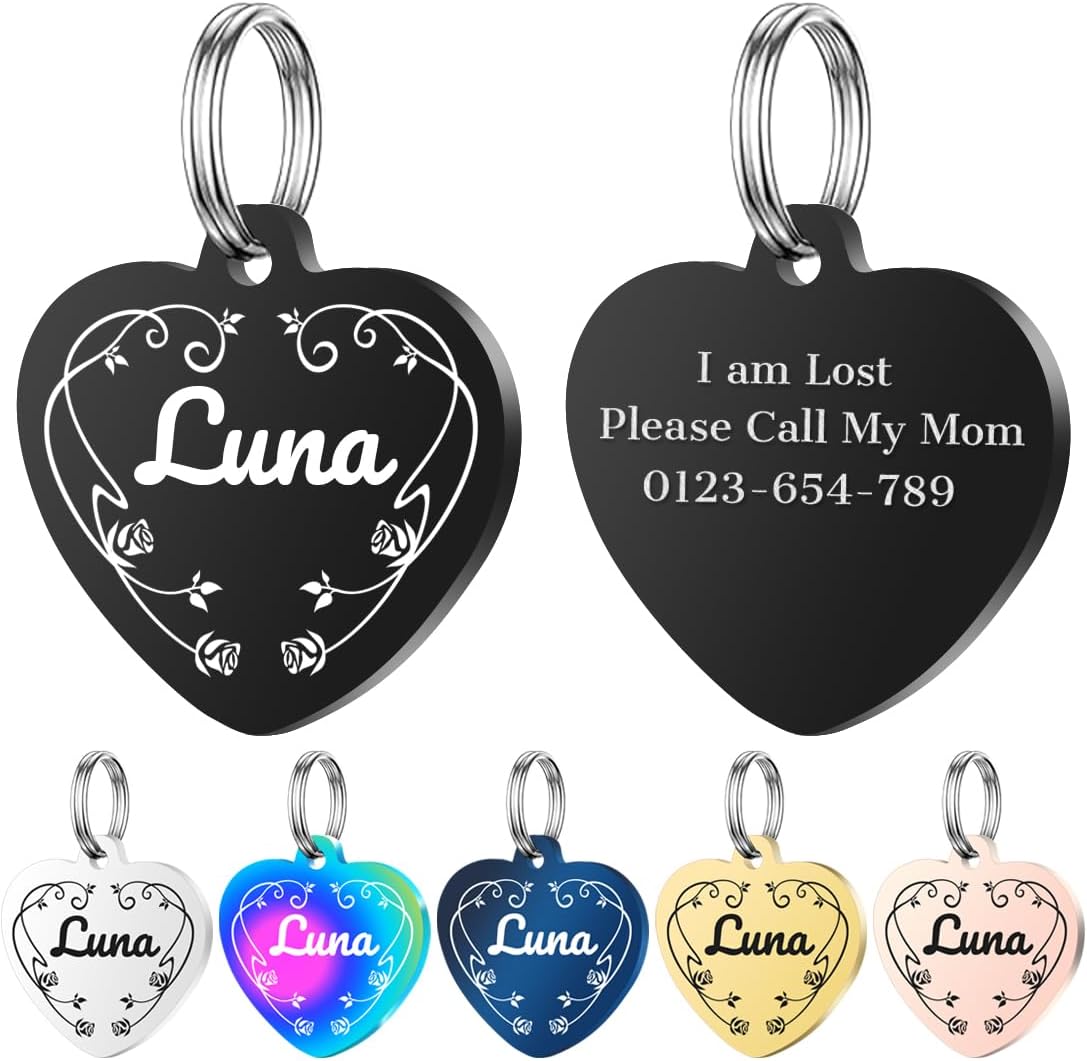 Amazon.com: Personalized Dog Tags, Stainless Steel Pet Tags ...