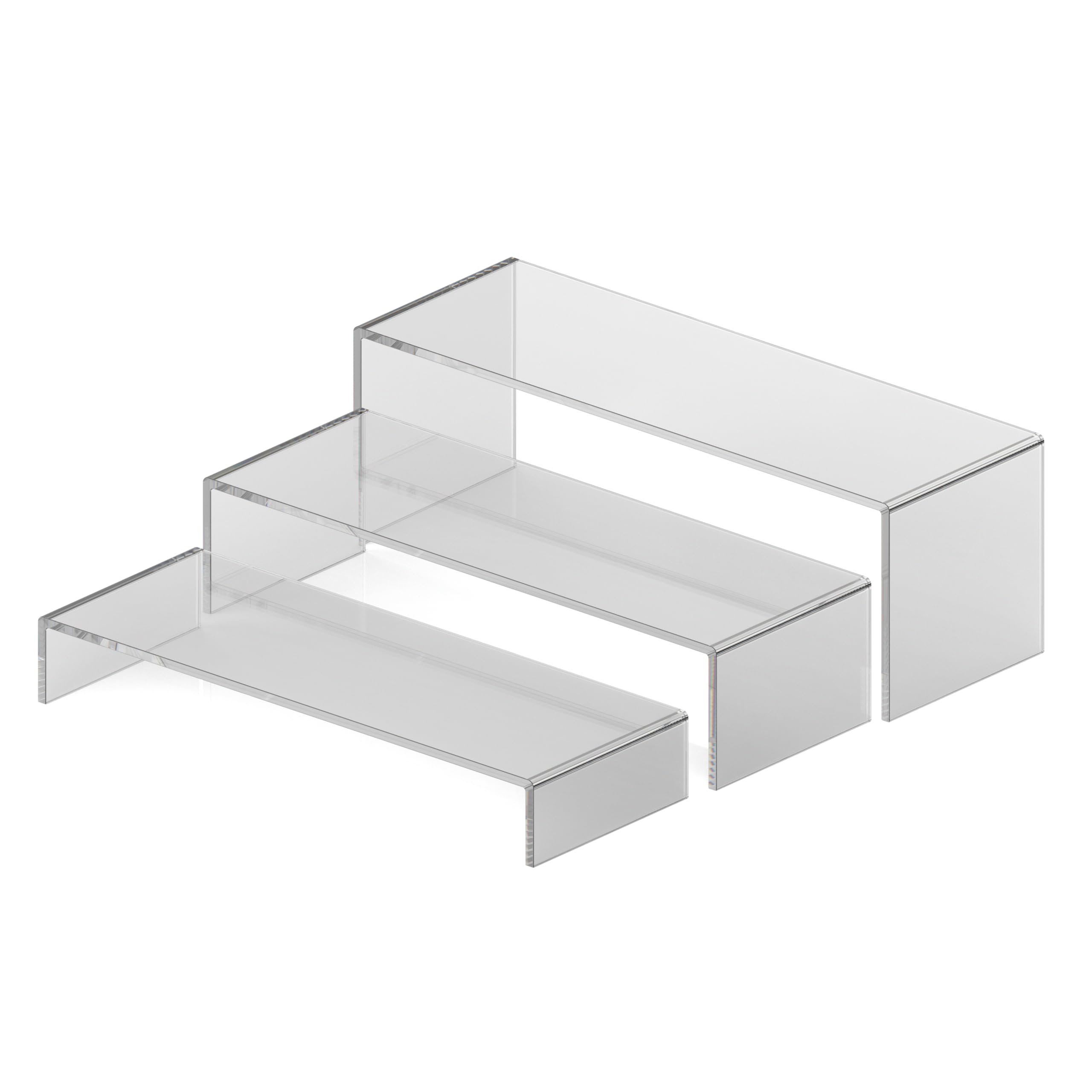 Amazon.com: CLEAR-AD PLASTICS Acrylic Display Risers - Long Small ...