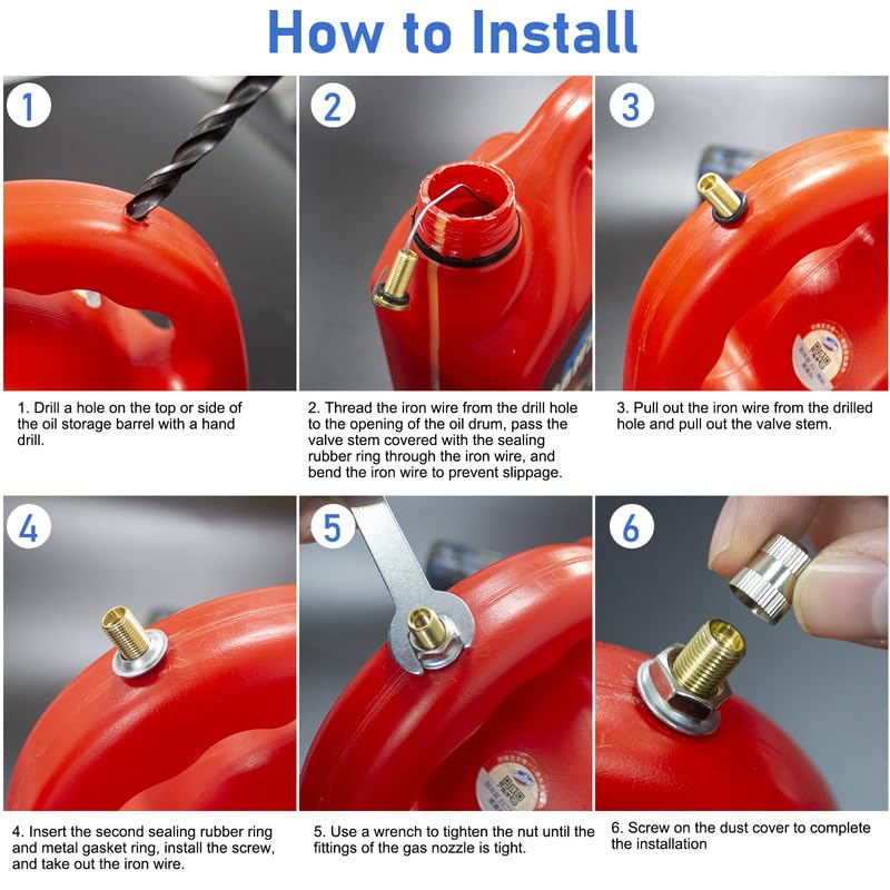 Snapklik.com : Gas Can Vent Caps 6 Pack Fuel Gas Tank Vent Caps Metal ...