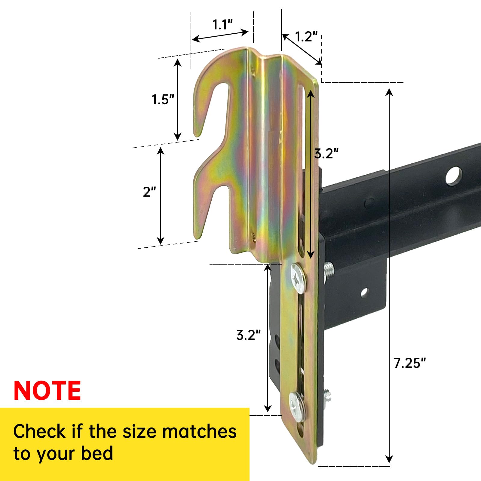 Snapklik.com : 2PCS #711 Bolt-On To Bed Frame Conversion Brackets
