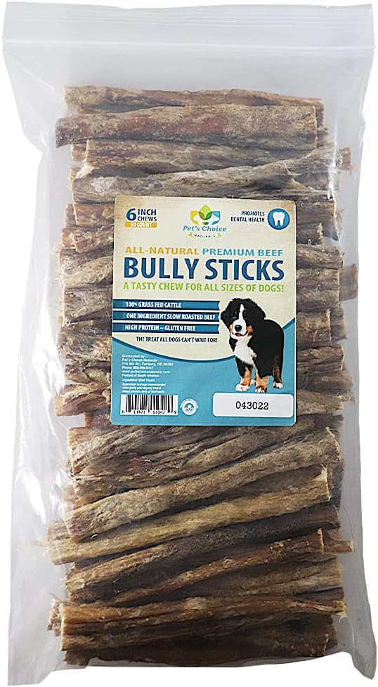 Amazon.com: Pet’s Choice Naturals Premium Bully Sticks, Cow Pizzle Chew ...
