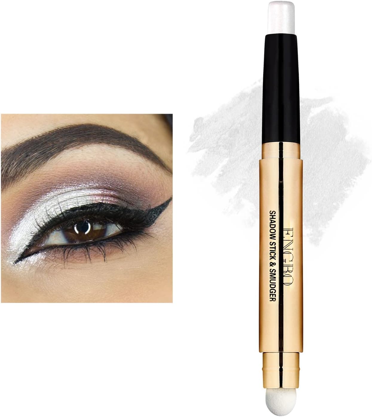 Prreal Eyeshadow Stick,Dual End Shimmer Eyeshadow,Pearl Eyeshadow ...