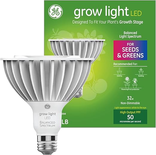 Amazon.com: GE Grow LED Light Bulb for Plants Seeds and Greens with ...