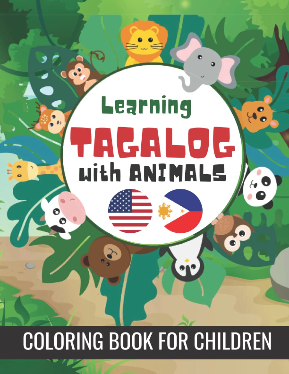 Buy Learning Tagalog With Animals Coloring Book For Children: ABC ...