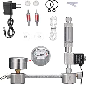 CO2 Pressure Regulator Aquarium CO2 Regulator System Kits with Solenoid Bubble Counter Check ...