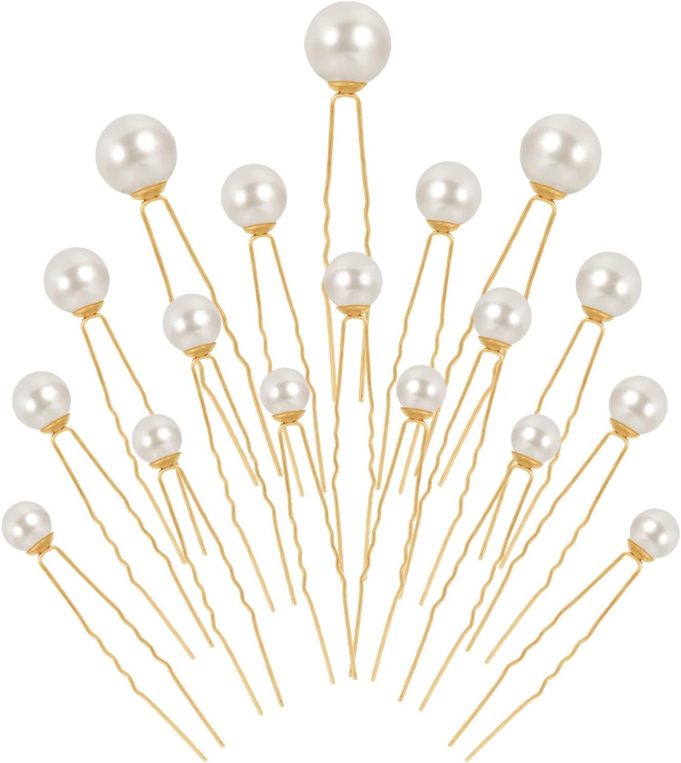 Amazon.com : Lusofie 18Pcs Pearl Bobby Pins Bridal Wedding Hair Pins U ...