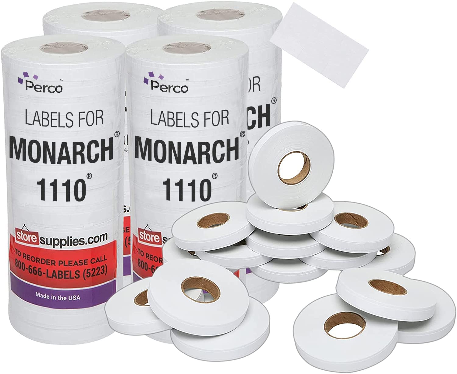 Snapklik.com : White Pricing Labels For Monarch 1110 Price Gun - 4 Sleeves
