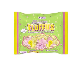 Amazon.com : Melster Candies Vanilla Marshmallow Candy Fluffies Bunny ...