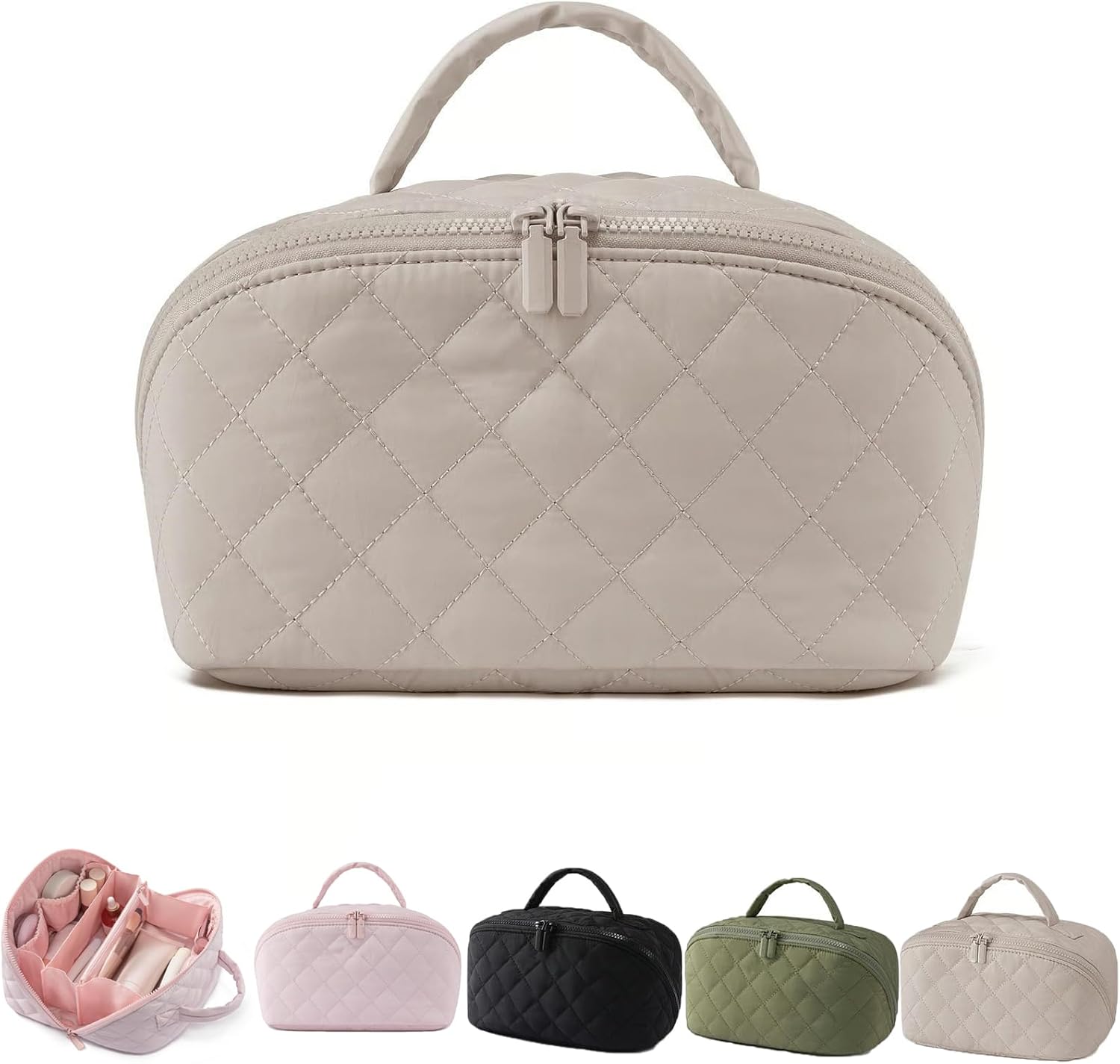 Amazon.com : FOREVER SNOW Petitionmake up Bag for Woman, 180° Opening ...