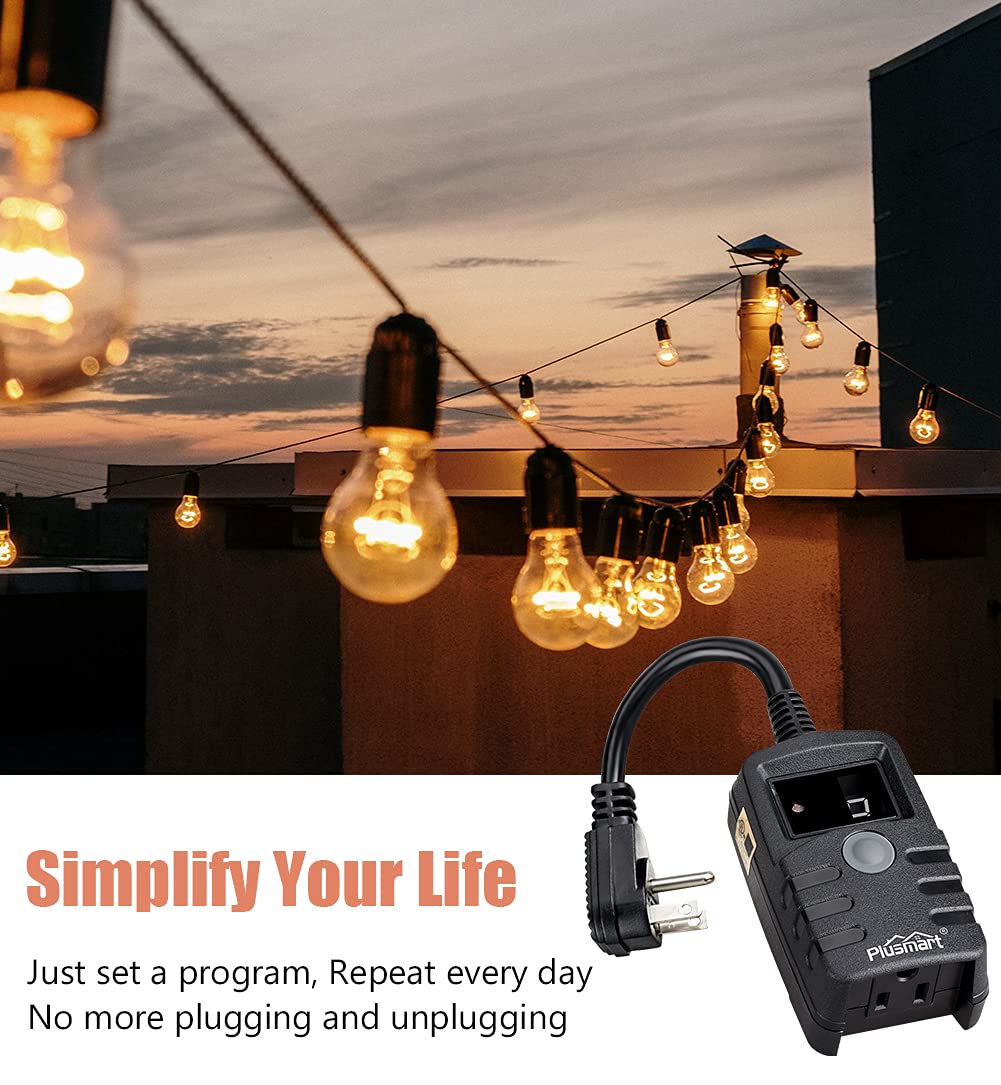 Snapklik.com : Outdoor Digital Timer, Waterproof Light Sensor Timer For ...