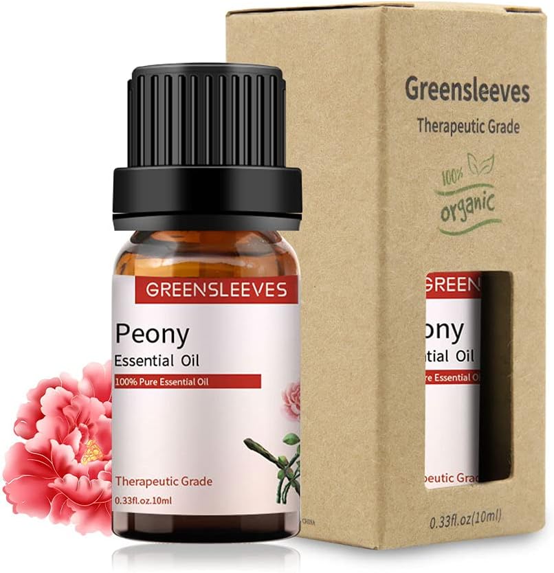 GREENSLEEVES Peony Essential Oil, 10ml Pure Plant-Based Fragrance Oil ...