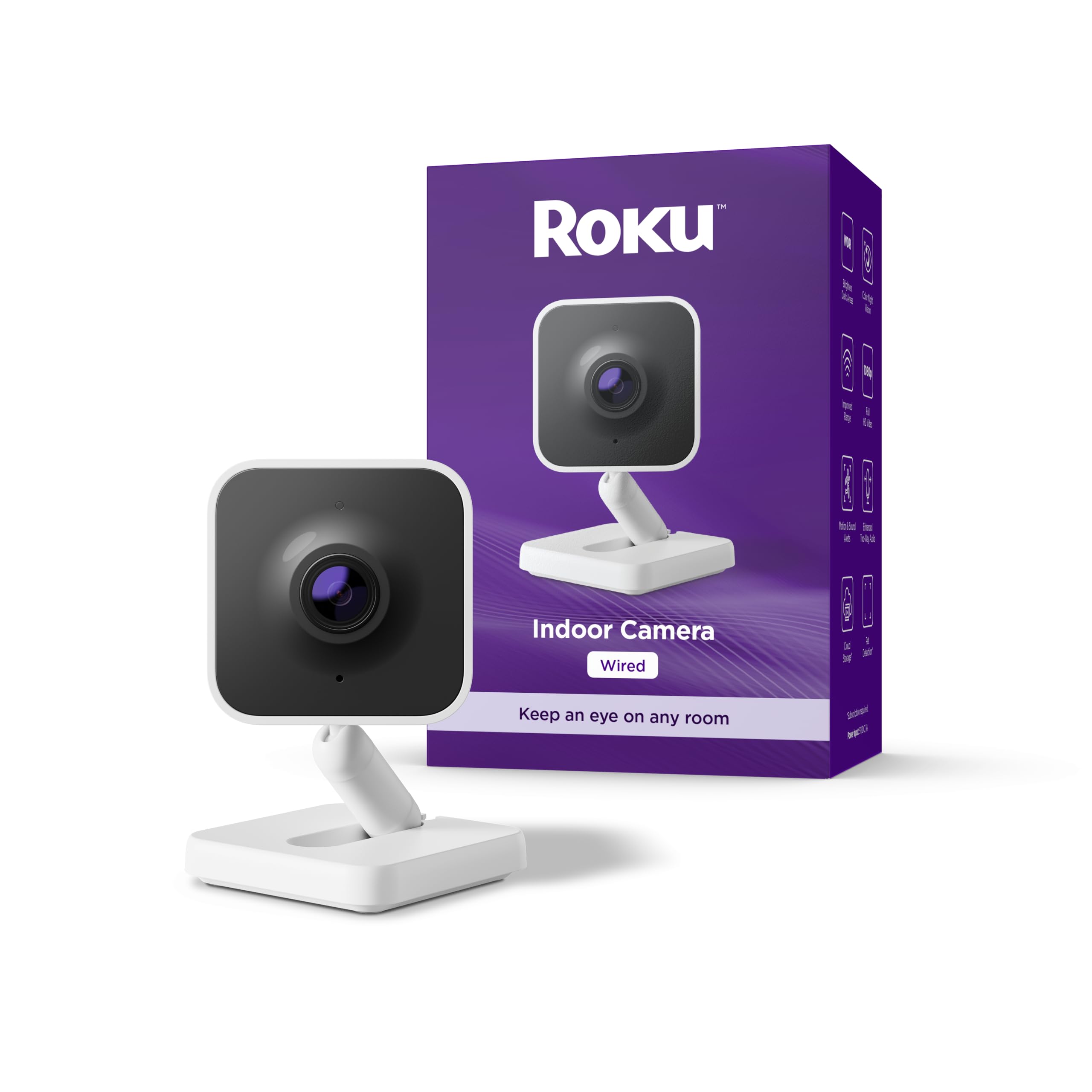 Amazon.com : Roku New Indoor Camera 2024 - Home Security - 1-Pack ...