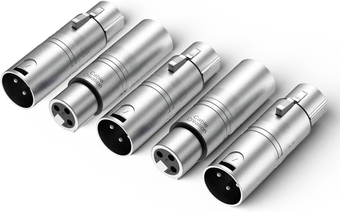 Amazon.com: Heams 4 Pack (2 Pair) Professional XLR Adapter, XLR Male to ...
