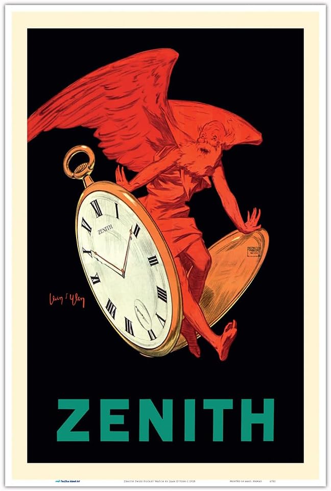 Amazon.com: Zenith - Swiss Watch - Vintage Advertising Poster by Jean D ...