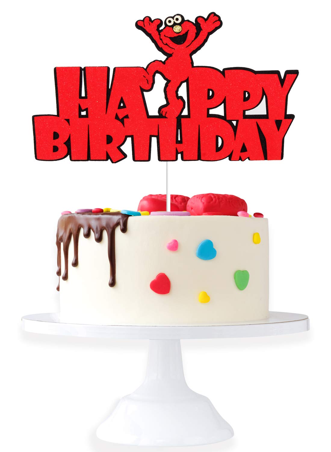 Cartoon Elmo Happy Birthday Cake Topper Sesame Street Pop Tv ...