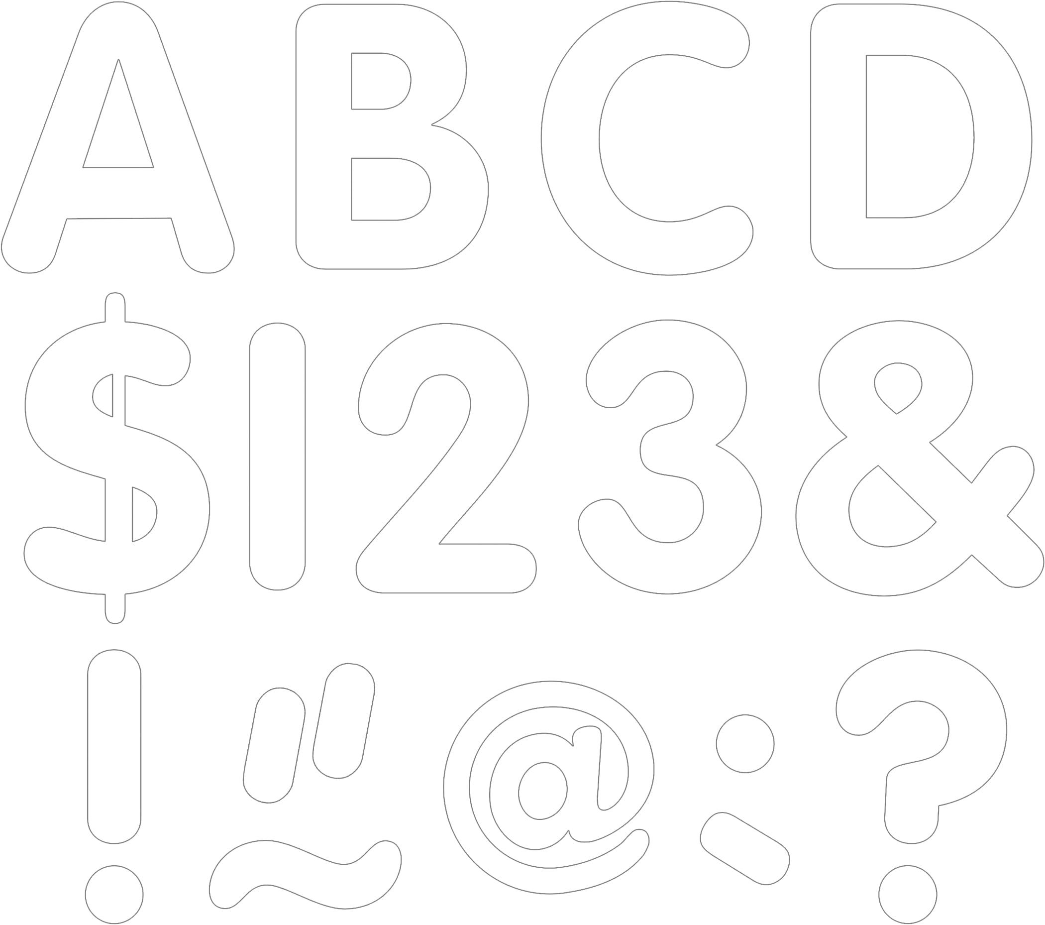 Amazon.com: Teacher Created Resources White 2" Classic Letters ...