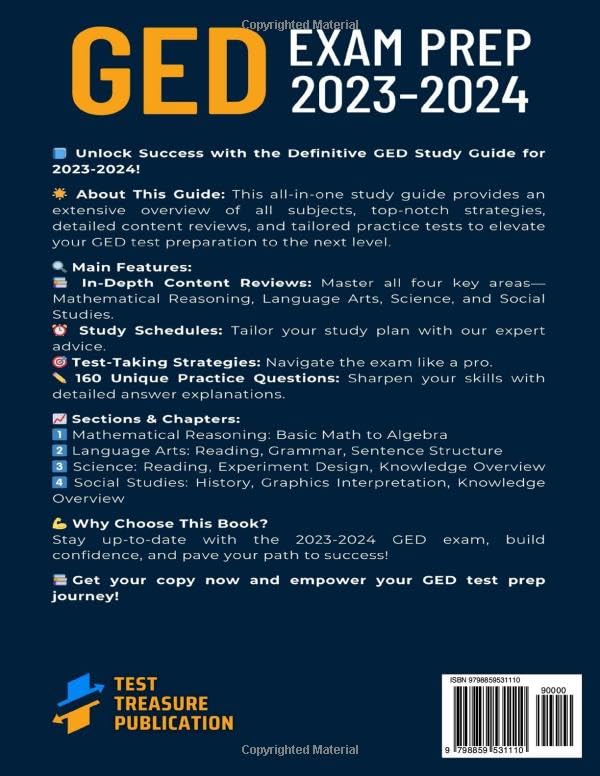 Snapklik.com : GED Study Guide 2023-2024: GED Test Prep Book