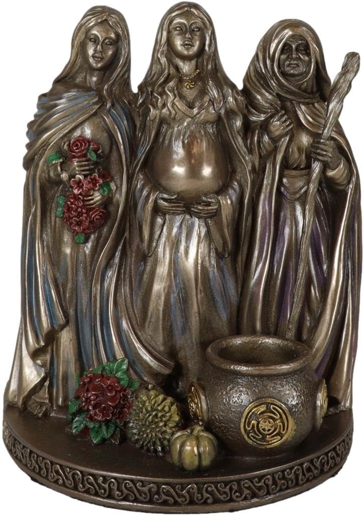 Amazon.com: Veronese Design Polyresin Triple Goddess Maiden Mother and ...