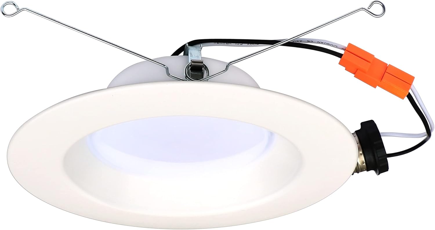 Satco S8888 12-Watt LED Recessed Downlight Retrofit, 5-6 Inches, 3000K ...